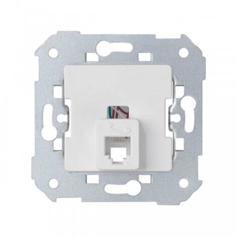 Prise téléphonique avec 4 contacts RJ11 graphite Simon 75