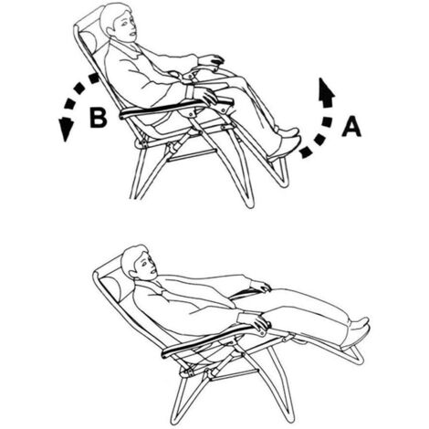 Sedia a sdraio righiudibile a gravity zero in textilene verde salvaspazio