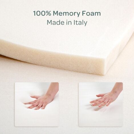 Topper 100% Memory Foam 160x190 cm Correttore Materasso, OEKO-TEX® e ...