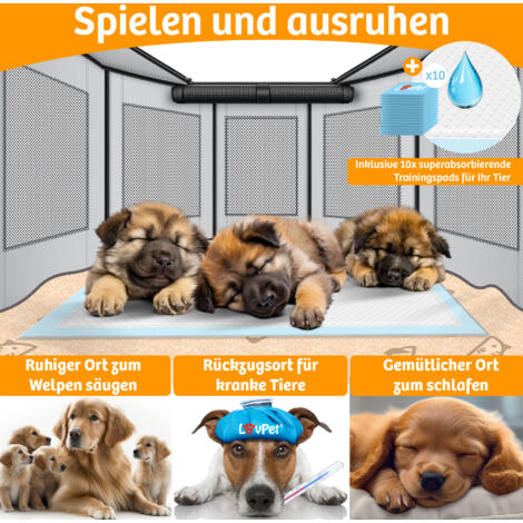 LOVPET® Corral para cachorros para interior y exterior Corral para ...