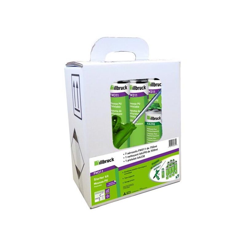 Pack Mousse PU Pistolable 750ml nettoyant pistolet Illbruck