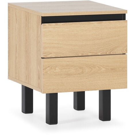 Comodino Molina 2 cassetti colore rovere