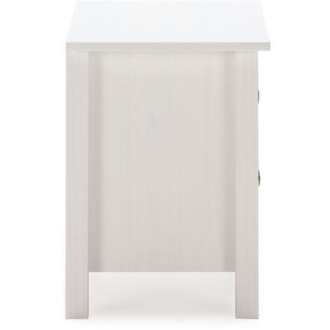 Comodino Magda Bianco con 2 cassetti di Diversi Colori, Realizzato in ...