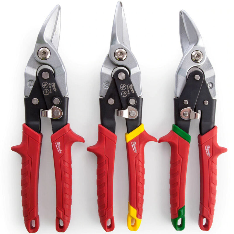 Milwaukee 48224533 Metal Snips 3pc SET, Red Black