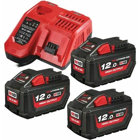 Milwaukee M18HB12 18v M18 3x12.0Ah Li-ion REDLITHIUM High Output Battery Charger