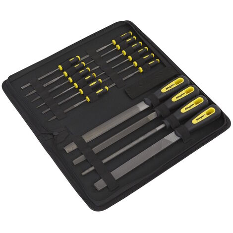 Siegen by Sealey S05781 Engineer's & Needle File Set 16 Pc With Carry Case