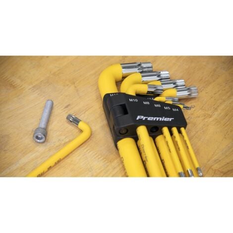 Sealey Jumbo Spline Key Set 9 Pieces Anti-Slip - AK7189