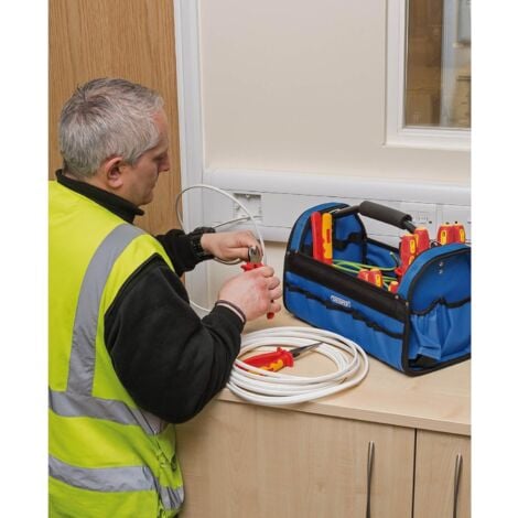 Draper 85751 26 Pocket Open Tote Tool Caddy Bag Carry Case Heavy Duty ...