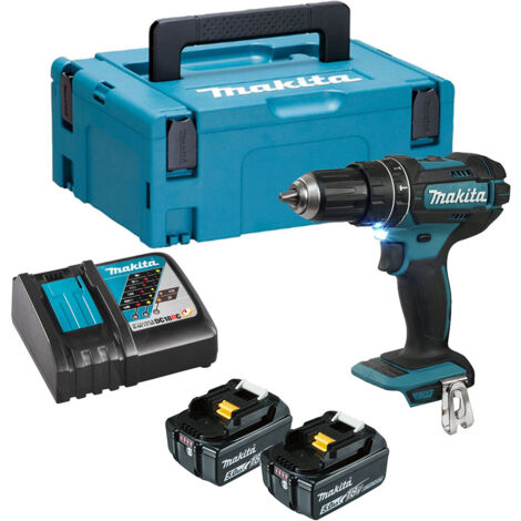 MAKITA DHP482RTJ 18V LXT Combi Drill With 2 x 5.0Ah Batts And Charger