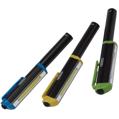 Draper 3W COB LED Aluminium Pocket Torch Batteries Included 28353 ...