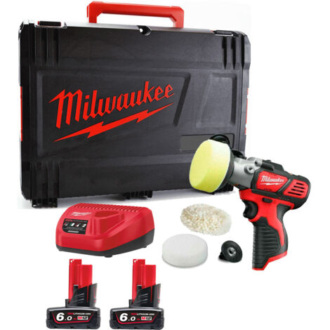 Milwaukee M12BPS-602X 12V SUB Compact Polisher/Sander - 2x 6Ah ...