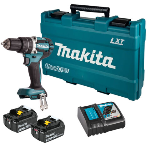 Makita DHP487RFK 18V LXT Brushless Sub-Compact Combi Drill - 2x 3Ah Batteries, Charger ...