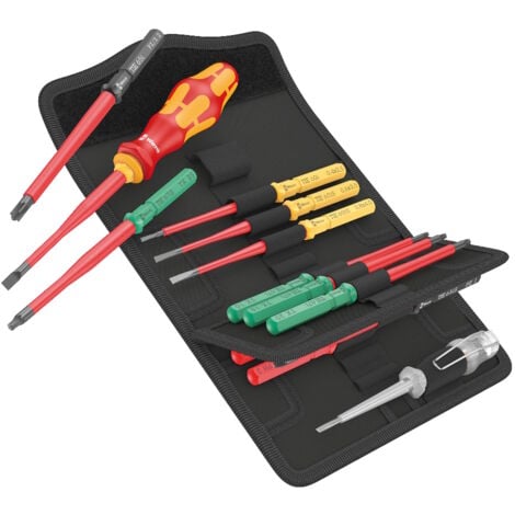 Wera Kraftform Kompakt VDE 16 Extra Slim 1 Tool Finder Insulated Screwdriver Set – 006608