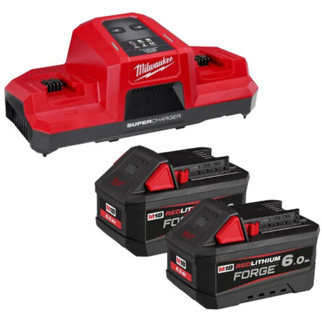 Milwaukee M18DBSC-602 18V RED LITHIUM FORGE Battery Kit - 2x M18FB6 ...