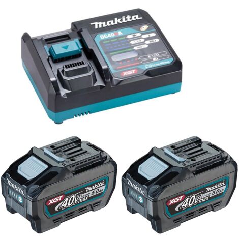 Makita 40V XGT Battery Kit - 2x BL4050F Batteries & DC40RA Charger
