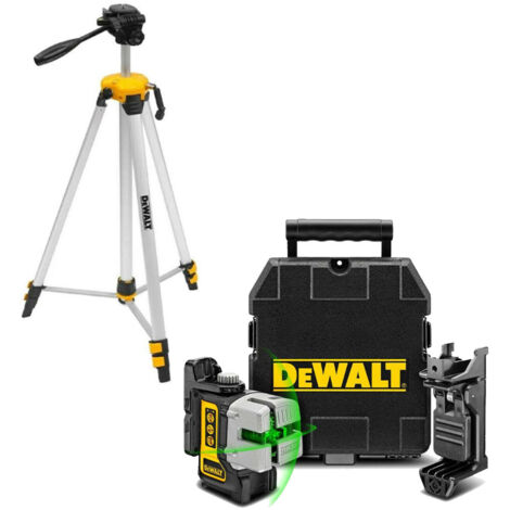 DeWalt DW089CG 3-Way Self-Levelling Cordless Line Green Laser + DE0881T ...