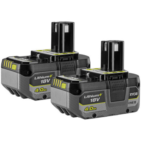 Ryobi ONE+ 4.0Ah Lithium+ Compact Battery Twin Pack 18V RB1840X RB18L40/2