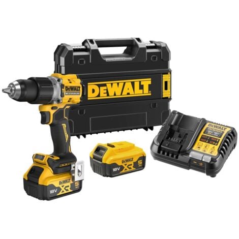 DeWALT DCD805P2T GB 18V XR Brushless Hammer Drill Driver Kit 2x 5.0Ah Batts Charger TSTAK Case