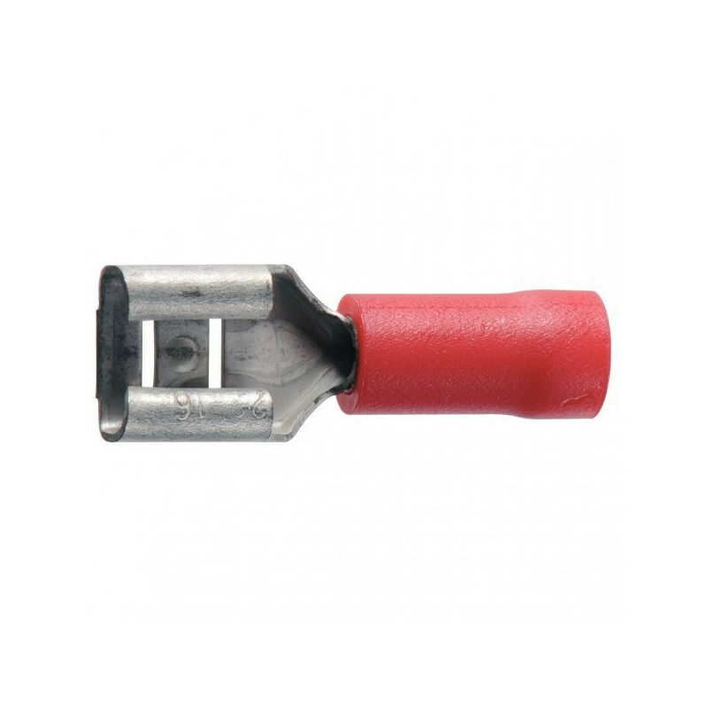 COSSE 6,3MM CLIP FEMELLE ROUGE - LOT DE 10