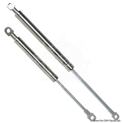 Vérin à gaz en acier inox - ouverture 250 mm 10 kg