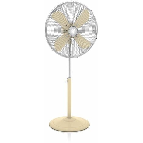 Swan 16" Retro Cream Stand Fan