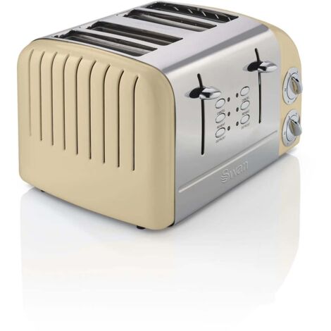 Swan 4 Slice Retro Toaster - Cream