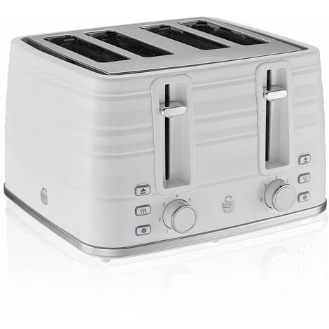 Swan 4 Slice Symphony White Toaster