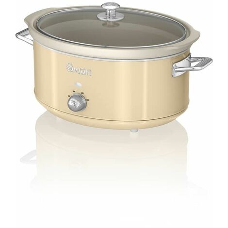 Swan 6.5L Slow Cooker Retro Cream