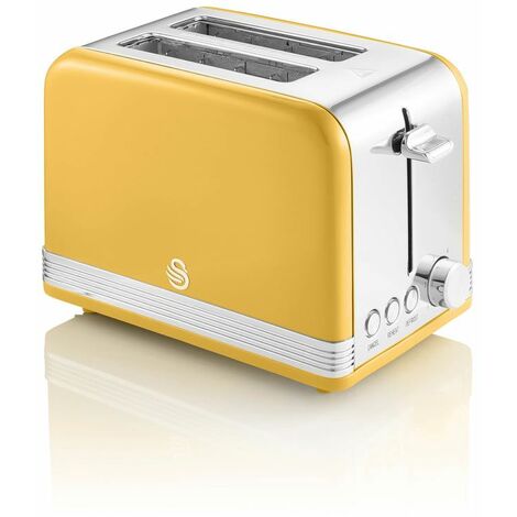 Swan 2 Slice Retro Yellow Toaster