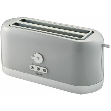 Swan 4 Slice LongSlot Grey Toaster