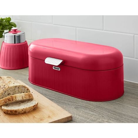 Swan Retro Bread Bin Red