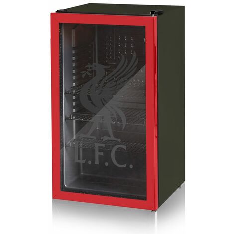 Swan Liverpool 80L Glass Fronted Fridge Red