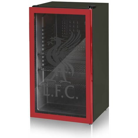 Swan Liverpool 80L Glass Fronted Fridge Red