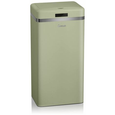 Swan Retro 45L Green Square Sensor Bin