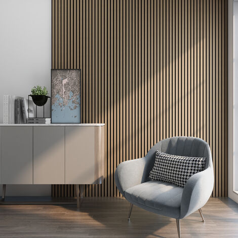 Panneaux acoustiques Vang MDF 120 x 60 effet noyer clair