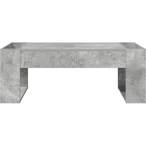 Table de salon rectangulaire vidaXL effet béton gris aspect minéral ...
