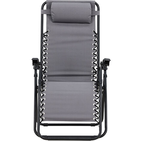 Vulcano Liegestuhl grau.