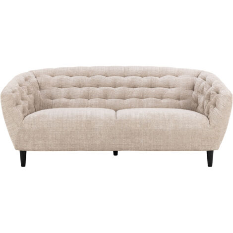 Ria Sofa 3-Sitzer Chenille beige.