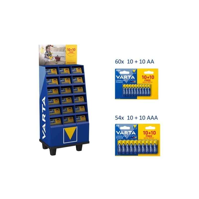 Varta - varta longlife power display 42xaaa+60xaa - 10 + 10