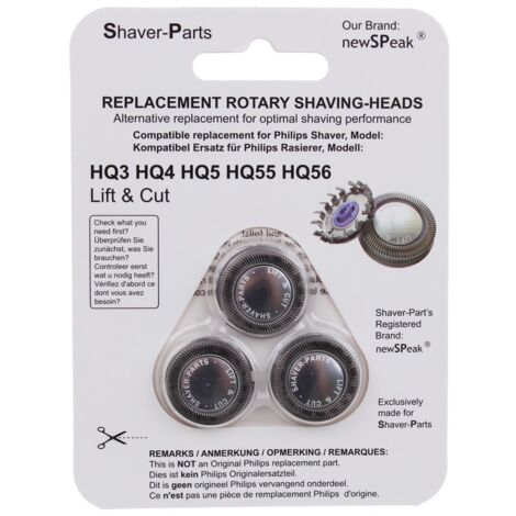 Philips - têtes de rasoir alternat. - hq3 / hq4 / hq5 / hq55/ hq6