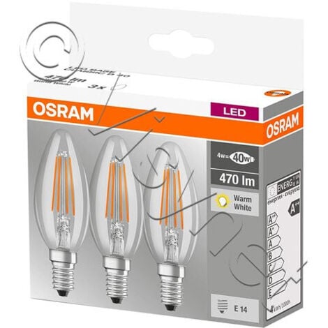 Osram - led retrofit classic b 4w/827 230v e14 pack de 3 pcs