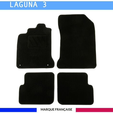 Tapis de voiture - Sur Mesure pour LAGUNA 3 (2007 - 2015) - 4 pièces ...