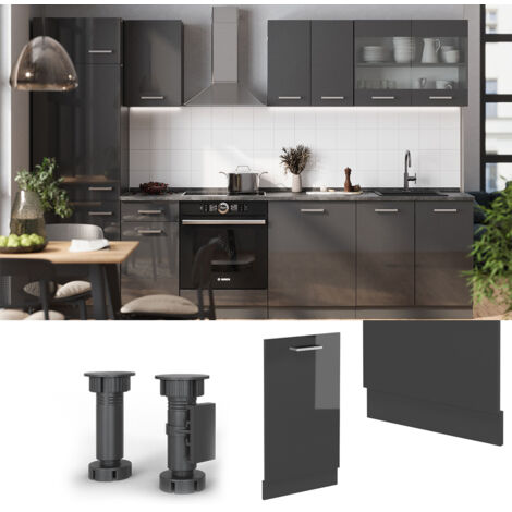 Masquer le lave-vaisselle avec ce panneau R-Line Vicco anthracite 45 cm ...