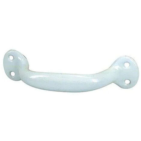 Griff mit Pfoten zum Anschrauben aus weißem Stahl, B.140mm, H.37mm, T ...