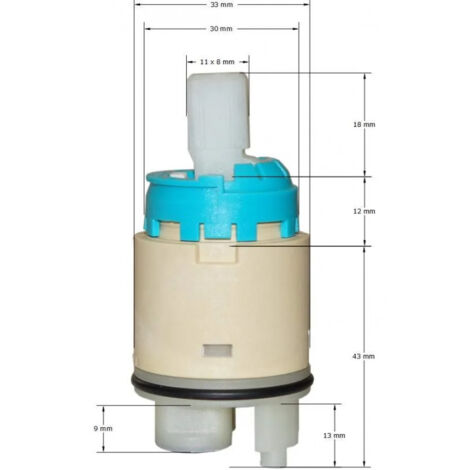 Kartusche Roca R33 O + NUT M38x1.5, Durchmesser 33 mm