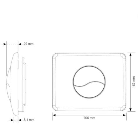 Bedienplatte Siamp Verso 800 Chrom Hochglanz