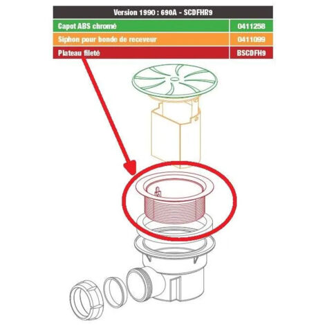 Gewindering für Siphoid-Duschabfluss Nicoll SAS