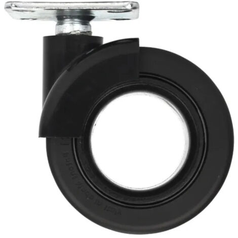 Lenkrolle rotola schwarz, 47x47 mm, D. 65 x H.80 mm, Achsabstand 35x35mm