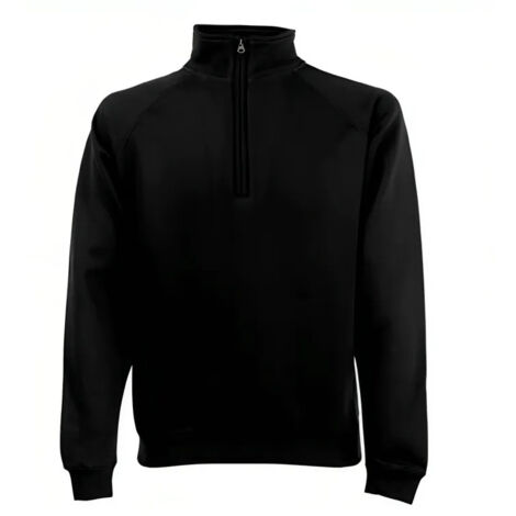 Felpa con zip, nero, taglia M