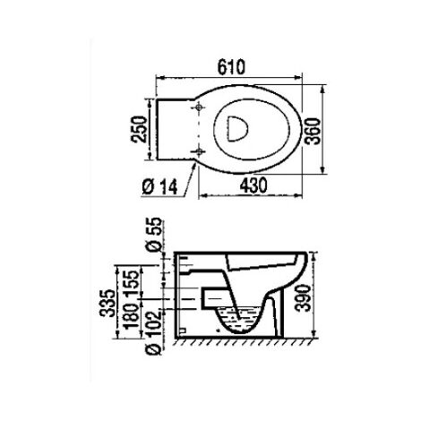SELLES Sedile WC Atlantis, bianco